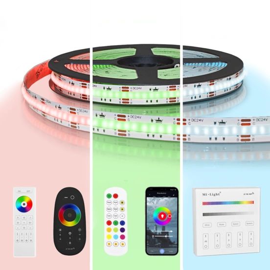 Complete COB led strip sets - 840 leds p/m - RGB