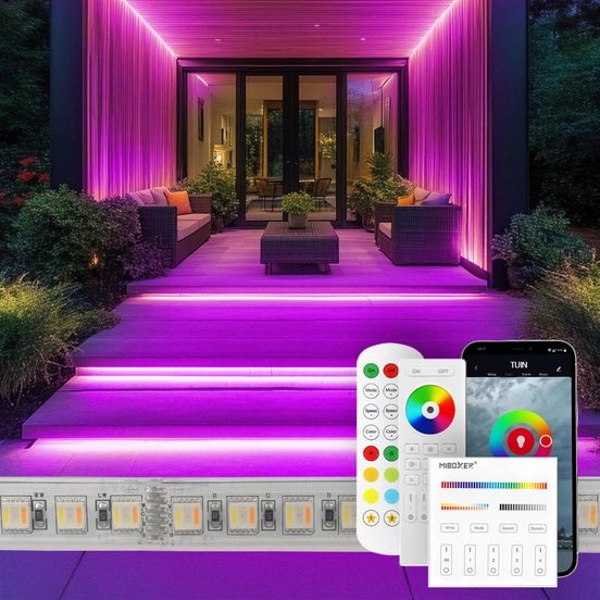 Complete led strips set Multicolor speciaal geschikt voor buiten gebruik