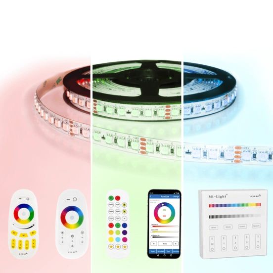 Led strip RGB (multicolor) in complete set. Lengtes t/m 50 meter ...